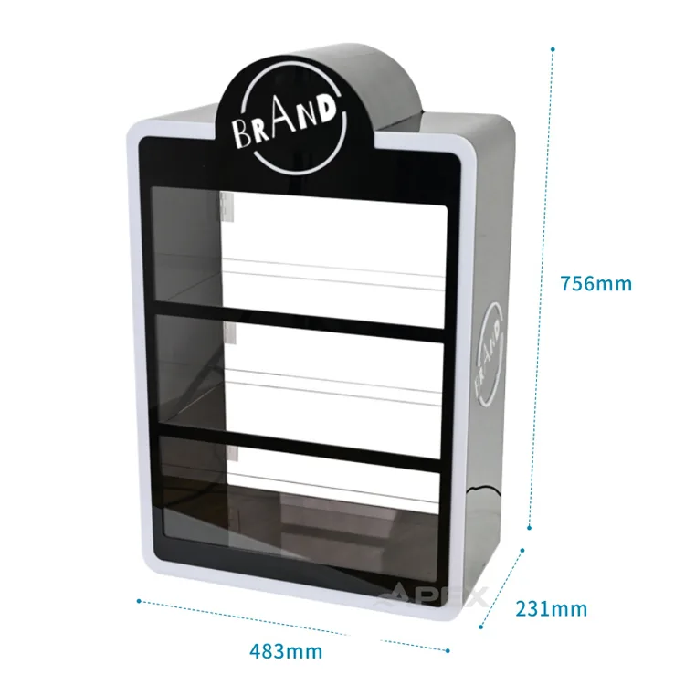 3 Layers Tobacco Display Rack with LED Light Acrylic Display Stand