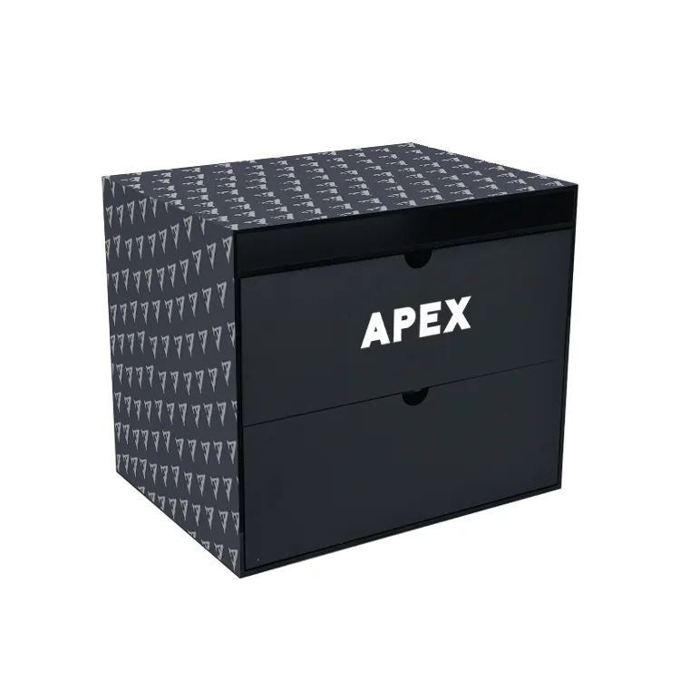 Custom Smoke tar Acrylic Desktop Storage Case with Drawers