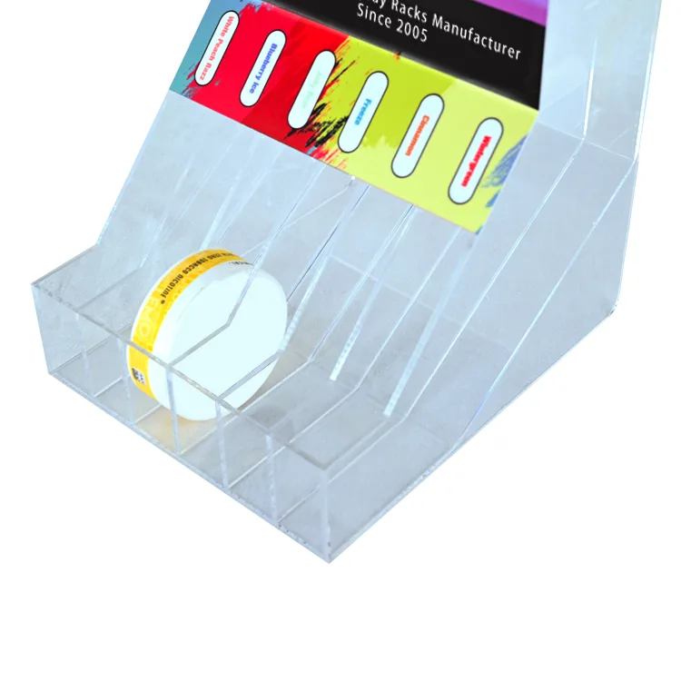 Acrylic Countertop Automatically Forward Pouch Display Rack