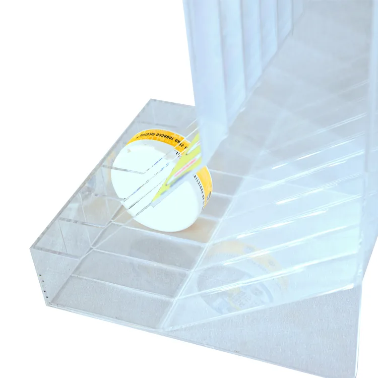 Acrylic Countertop Automatically Forward Pouch Display Rack