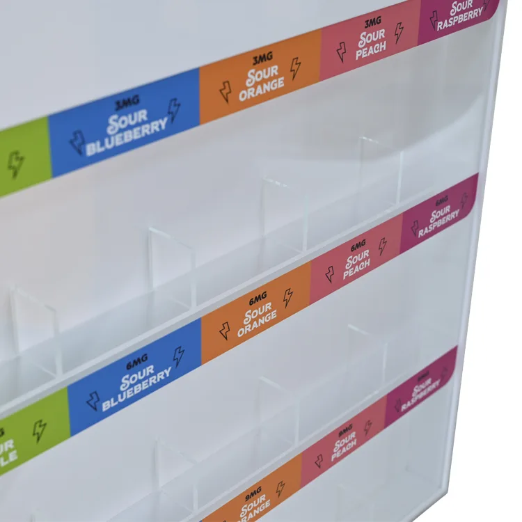 Custom 3 Tiers Countertop Acrylic Pouch Display Rack