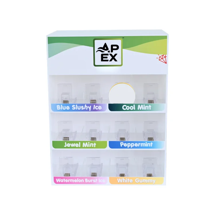 Double Sides 3 Tiers Countertop Acrylic Pouch Display Rack