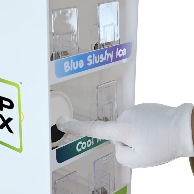 Double Sides 6 Tiers Countertop Acrylic Pouch Display Rack