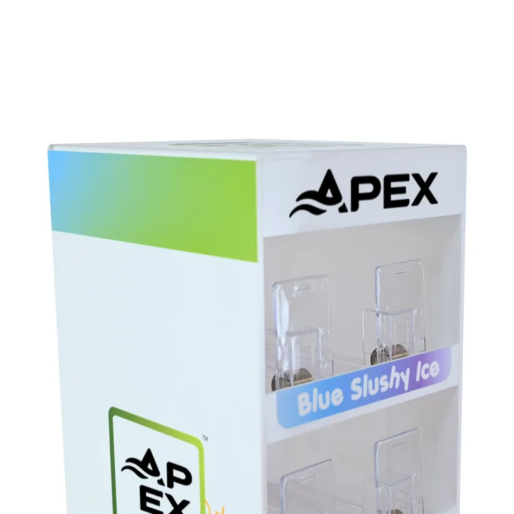 Double Sides 6 Tiers Countertop Acrylic Pouch Display Rack