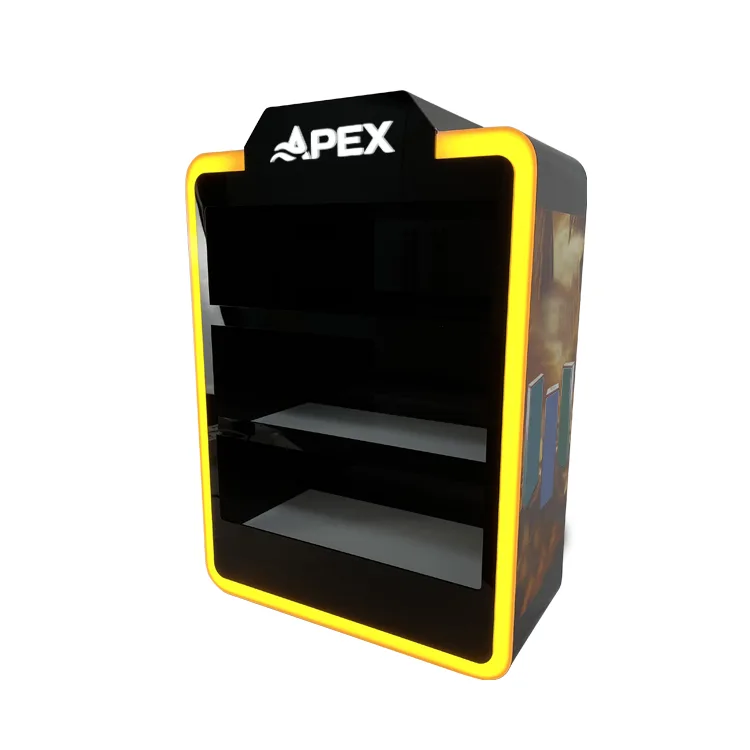 3 Tiers E-cigarette Acrylic Counter Display Cabinet with Led Light