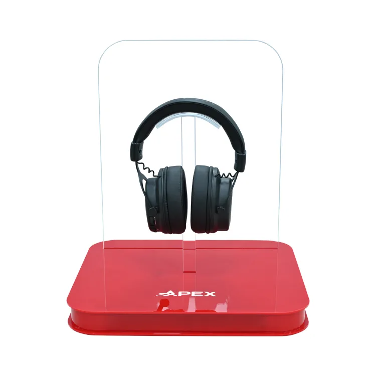 Detachable Acrylic Headset Sample Station Display Stand with Led