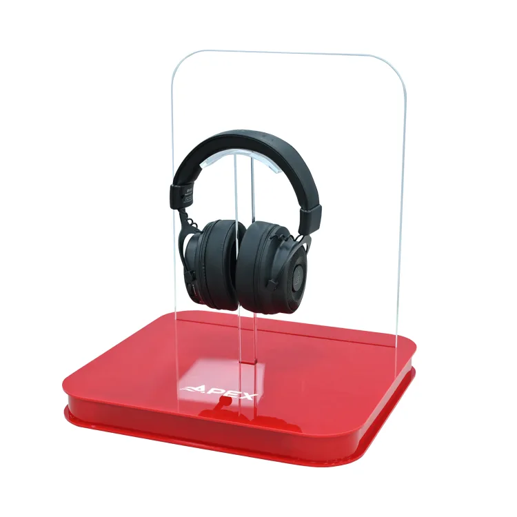 Detachable Acrylic Headset Sample Station Display Stand with Led