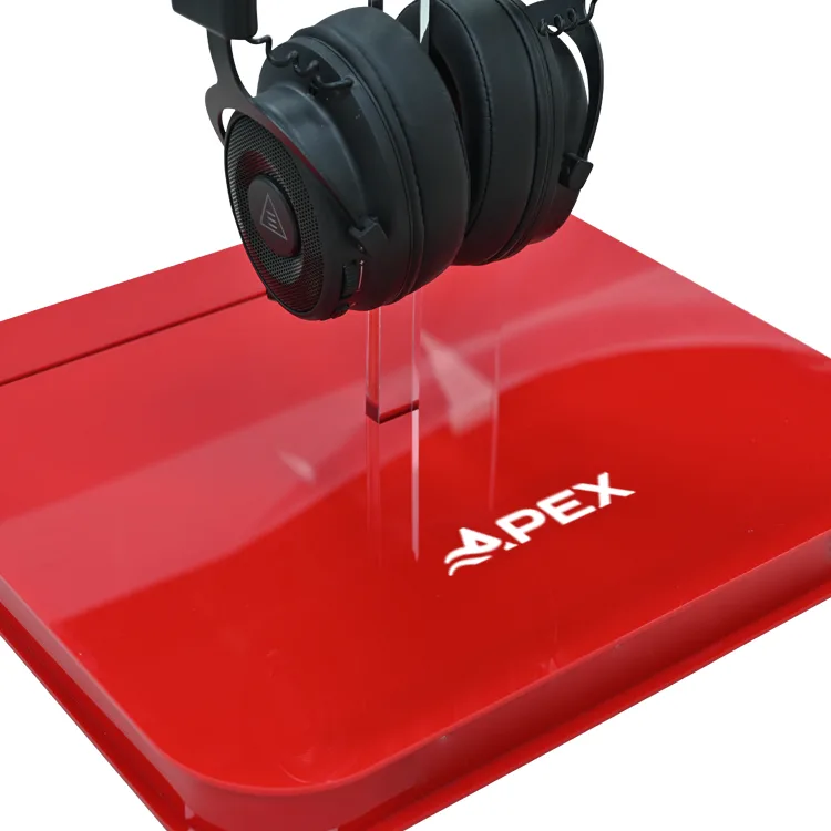 Detachable Acrylic Headset Sample Station Display Stand with Led
