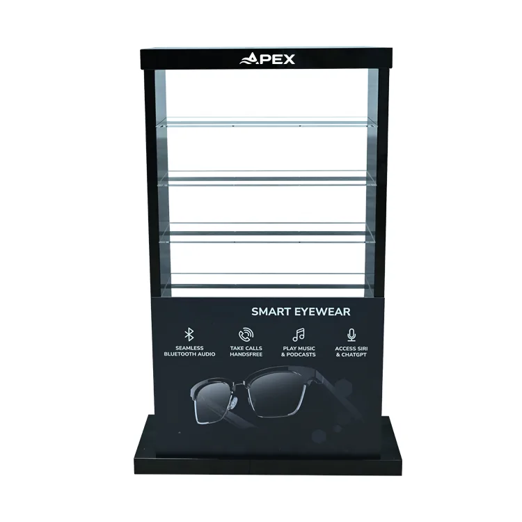 Detachable Metal 1.3m Floor Standing Eyewear Display Stand