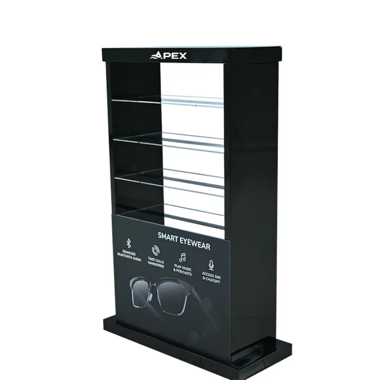 Detachable Metal 1.3m Floor Standing Eyewear Display Stand