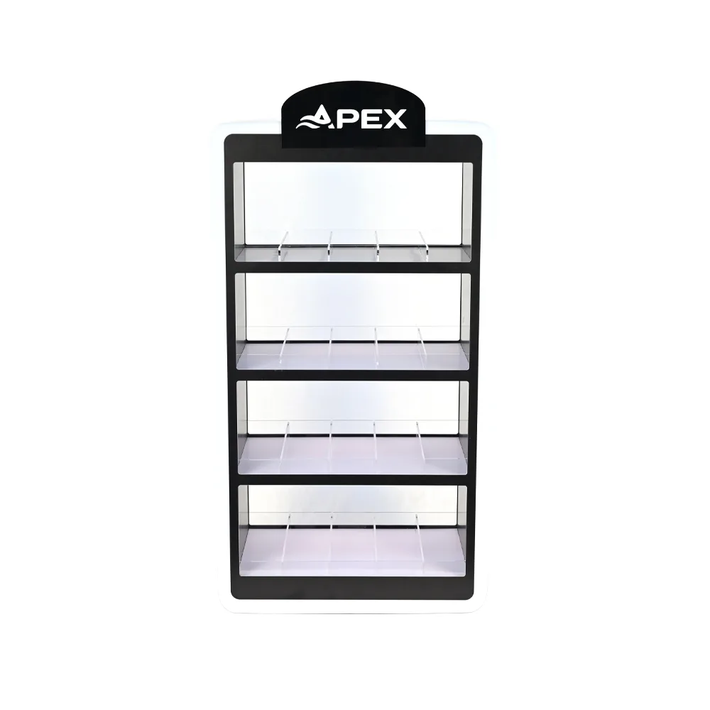 4 Layers Acrylic Vape Display Rack Countertop Display Shelf for E-cigarette