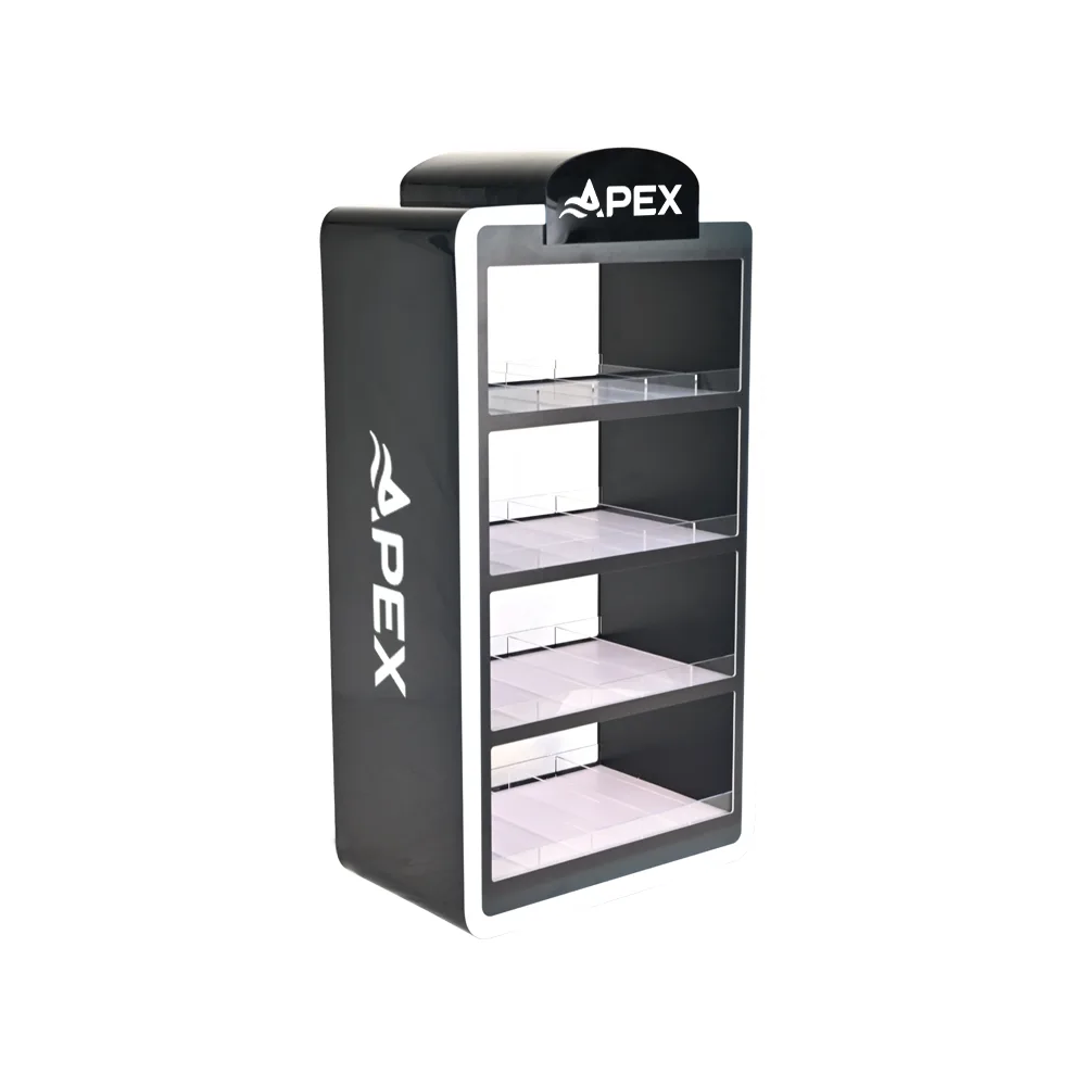 4 Layers Acrylic Vape Display Rack Countertop Display Shelf for E-cigarette