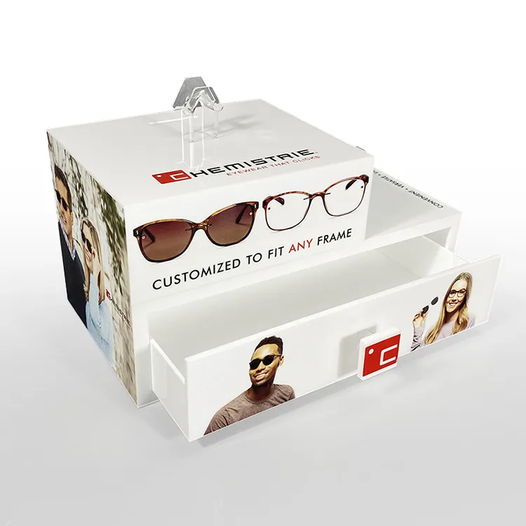 Counter Top Eyeglasses Display Stand with Drawer
