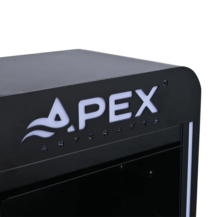 3 Layers Retail Cigarette Store Linkage door Metal Display Stand