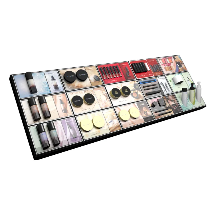 Metal Frame Countertop Multi Function Cosmetics Display Stand