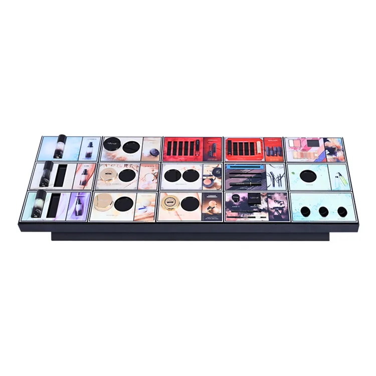 Metal Frame Countertop Multi Function Cosmetics Display Stand