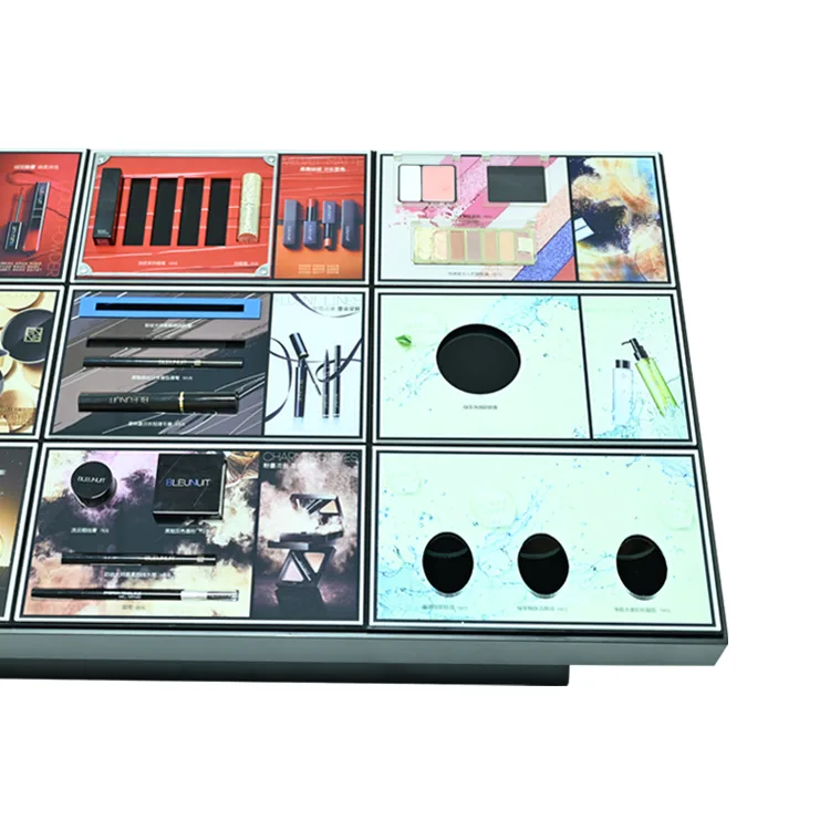 Metal Frame Countertop Multi Function Cosmetics Display Stand