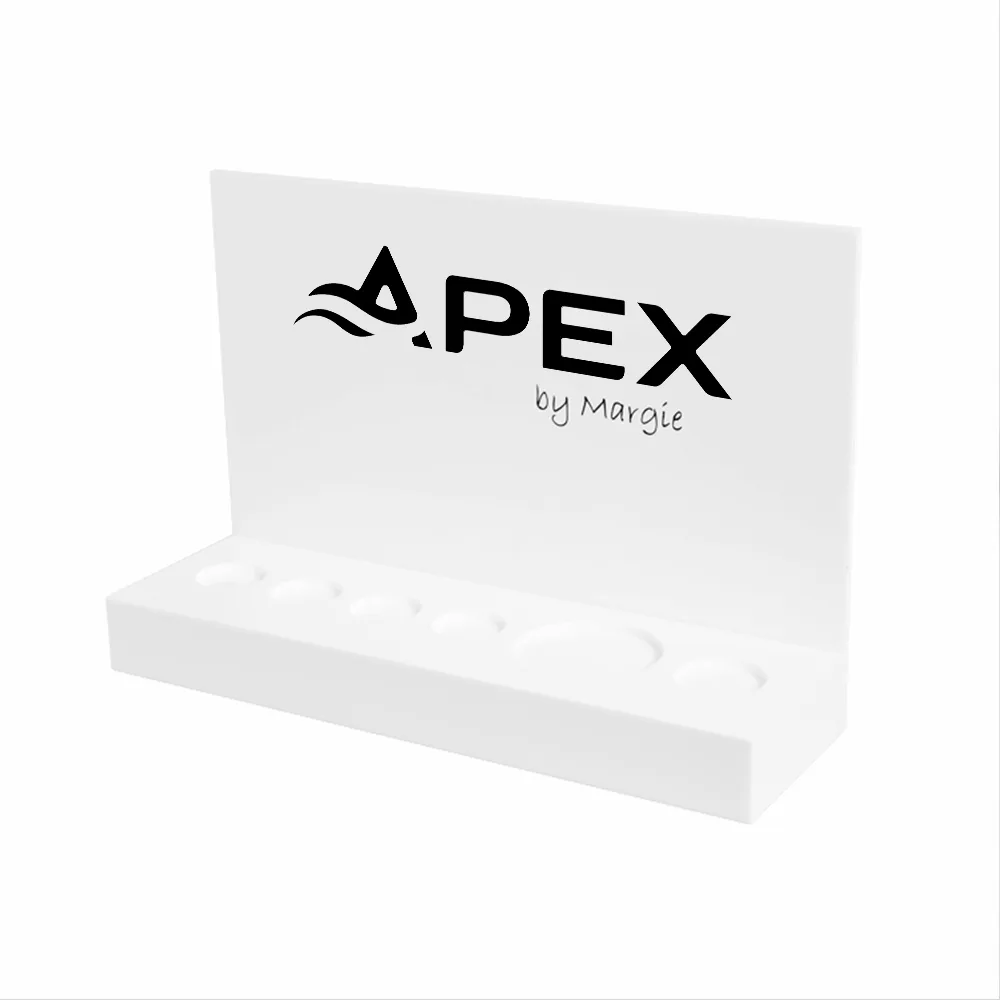 Detachable L Shape Countertop Acrylic Cosmetics Display Stand