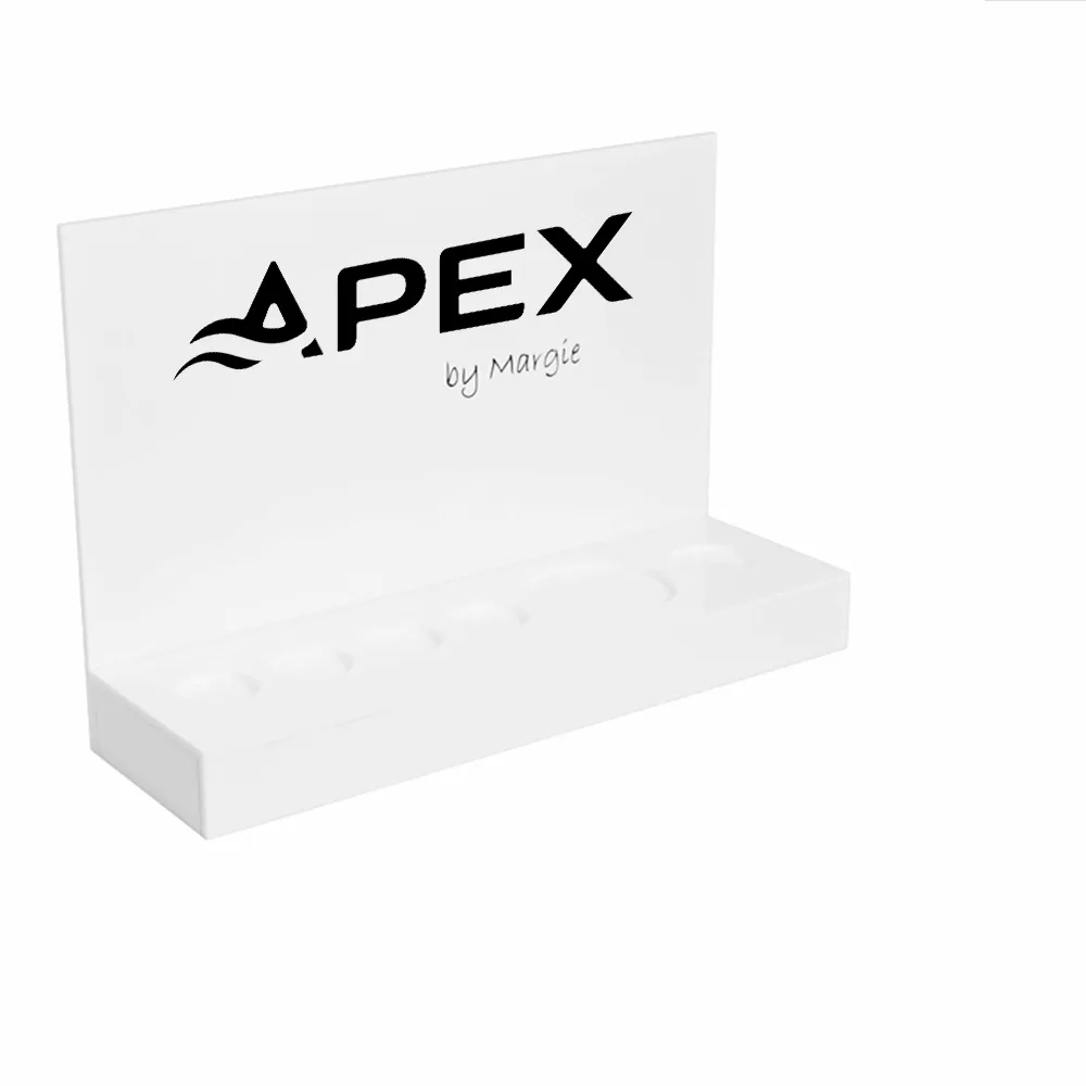 Detachable L Shape Countertop Acrylic Cosmetics Display Stand