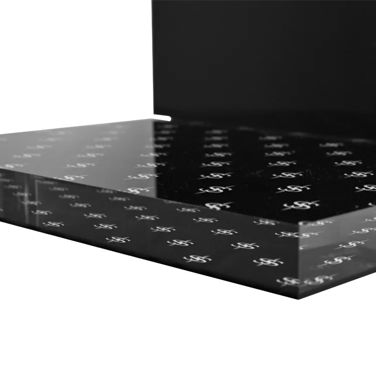 Detachable Acrylic L Shape Cosmetics Countertop Display Rack