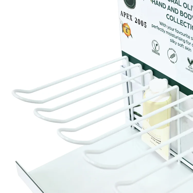 フック付きカスタムメタルカウンタートップハンドクリームディスプレイスタンド