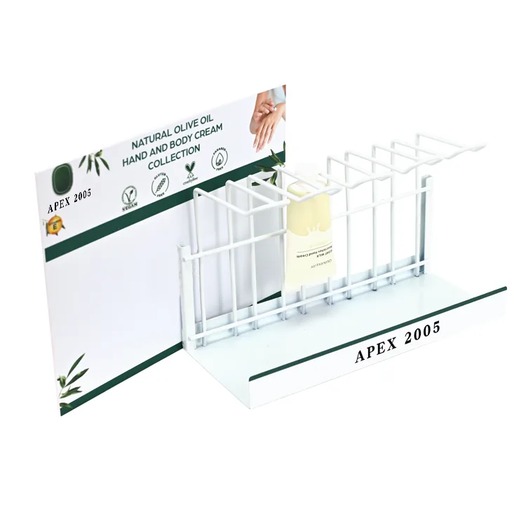 Small Metal Countertop Hand Cream Display Stand with Wire Hook
