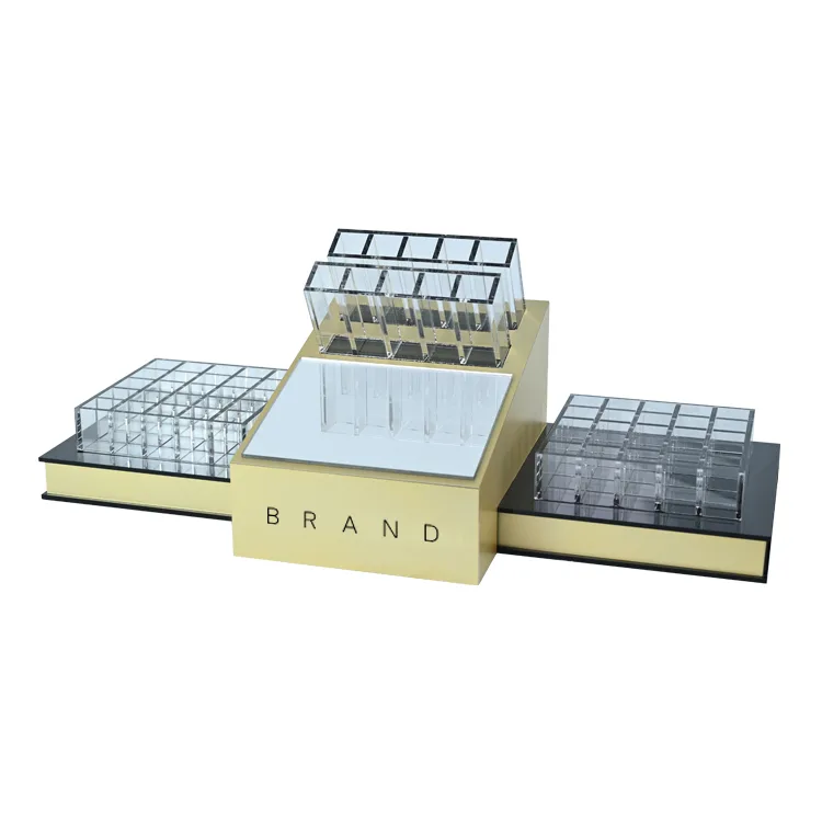 L Shape Detachable Acrylic Makeup Lipstick Display Stand with Slots