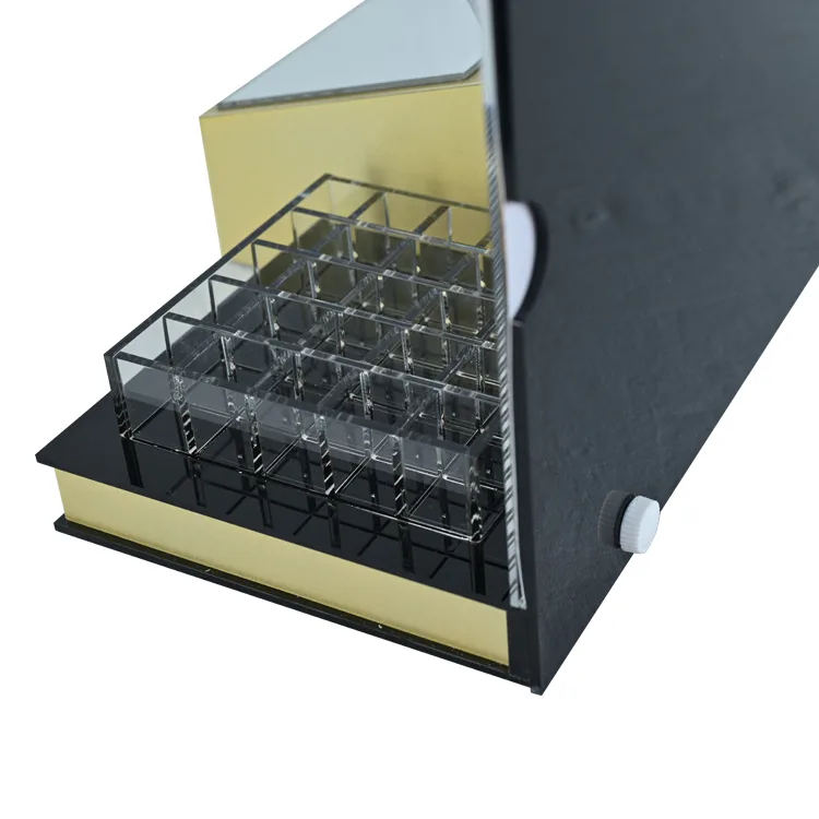 L Shape Detachable Acrylic Makeup Lipstick Display Stand with Slots