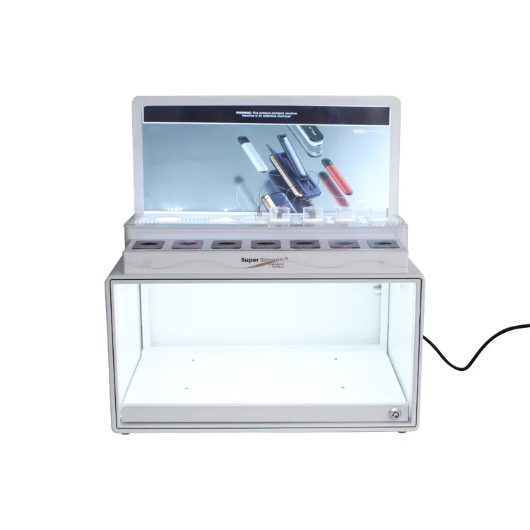 2 in 1 Acrylic Countertop Vape Display Rack with Led
