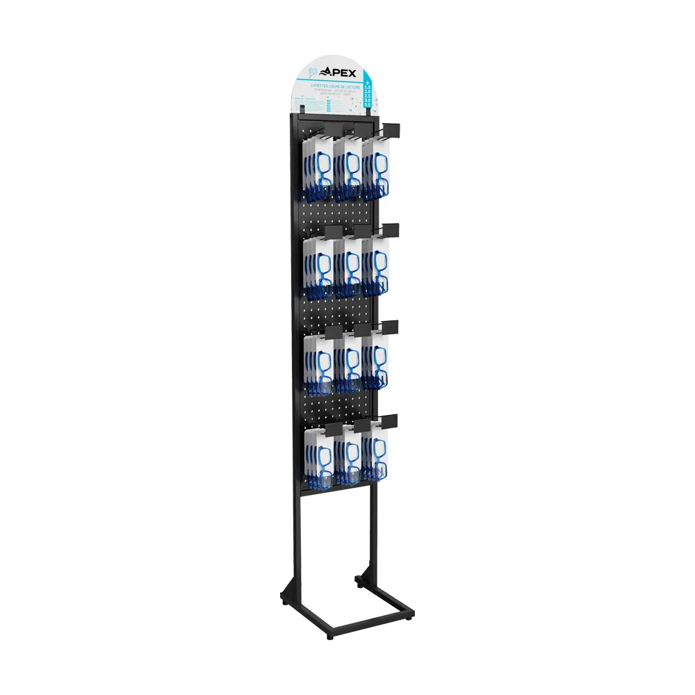 Metal Floor Double Side Pegboard Display Racks for Supermarket