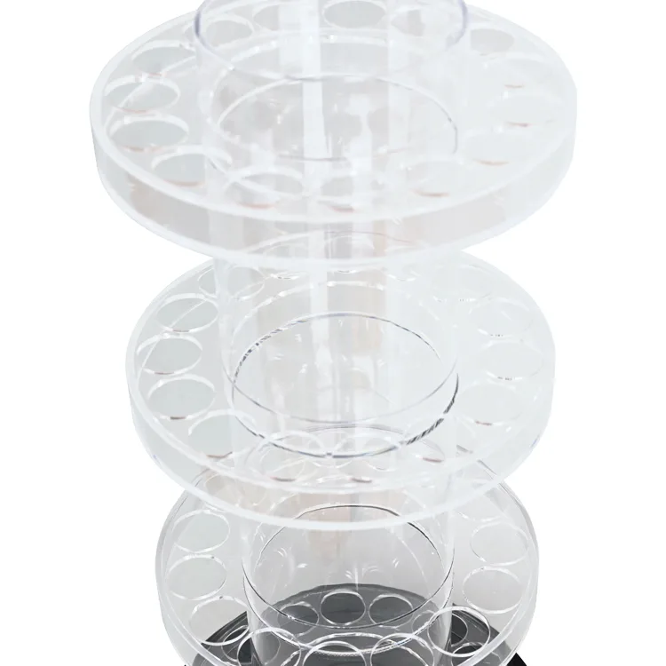 4 Tiers Universal 360 Degree Rotating Disk Acrylic Display Stand