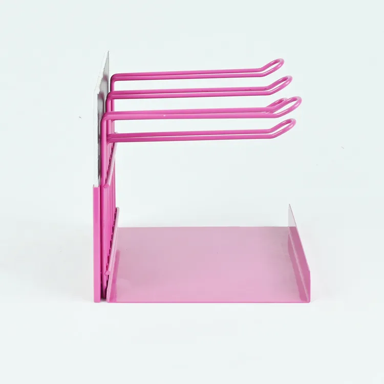 2 Floors Metal Countertop Hand Cream Display Rack with Hook
