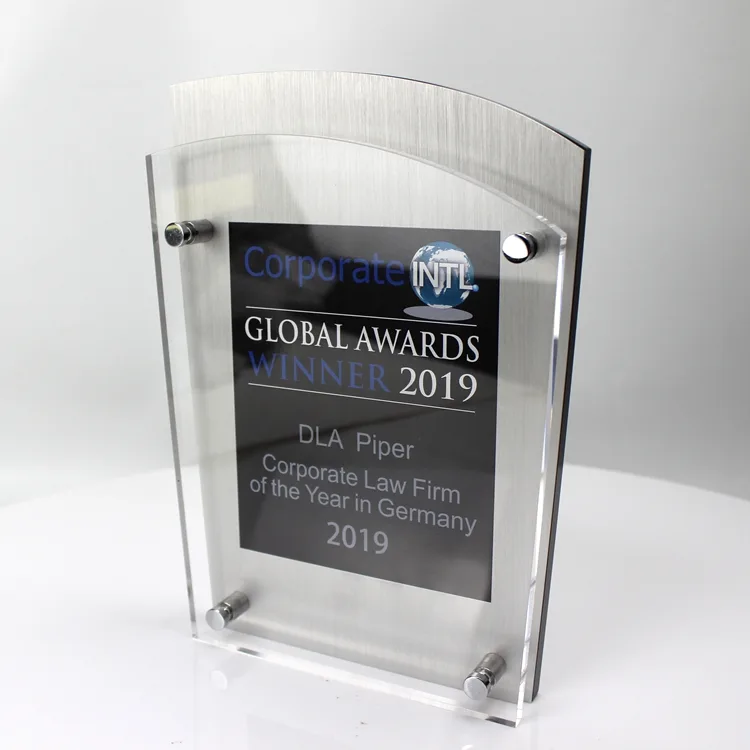 Custom Bilayer Acrylic Vertical Trophy