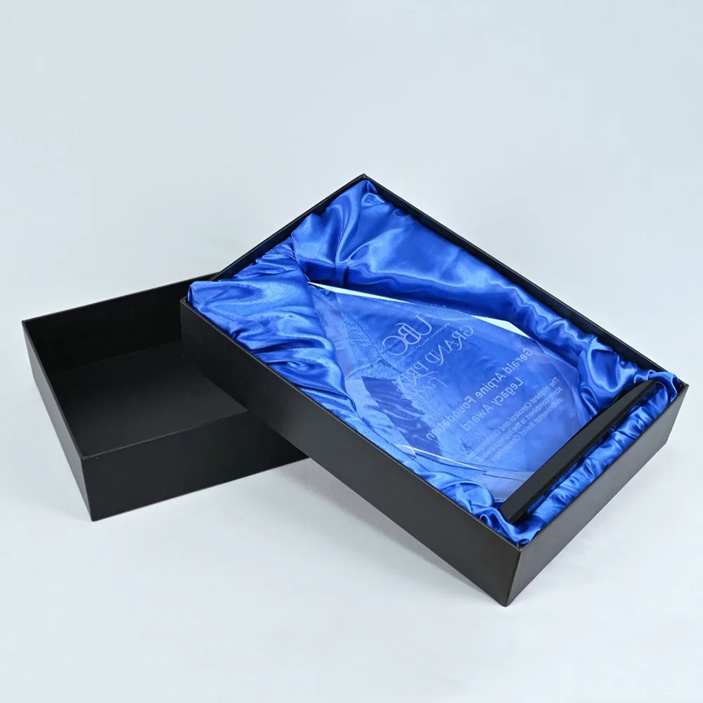 Custom Water Droplet Shape Beveled Cut Crystal Award Trophy