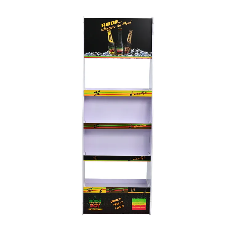 フロアスタンド型スーパーマーケット用EPVCボード製ドリンク陳列棚