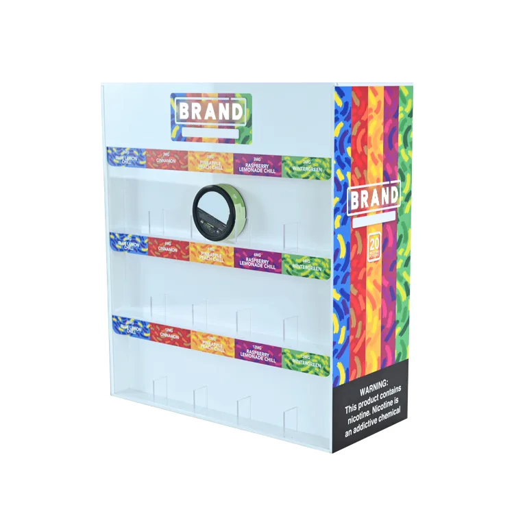 Double Sides Countertop Acrylic Pouch Display Stand for Smoke