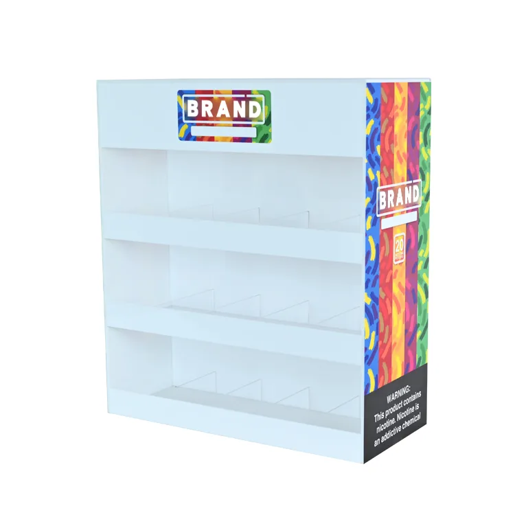 Double Sides Countertop Acrylic Pouch Display Stand for Smoke