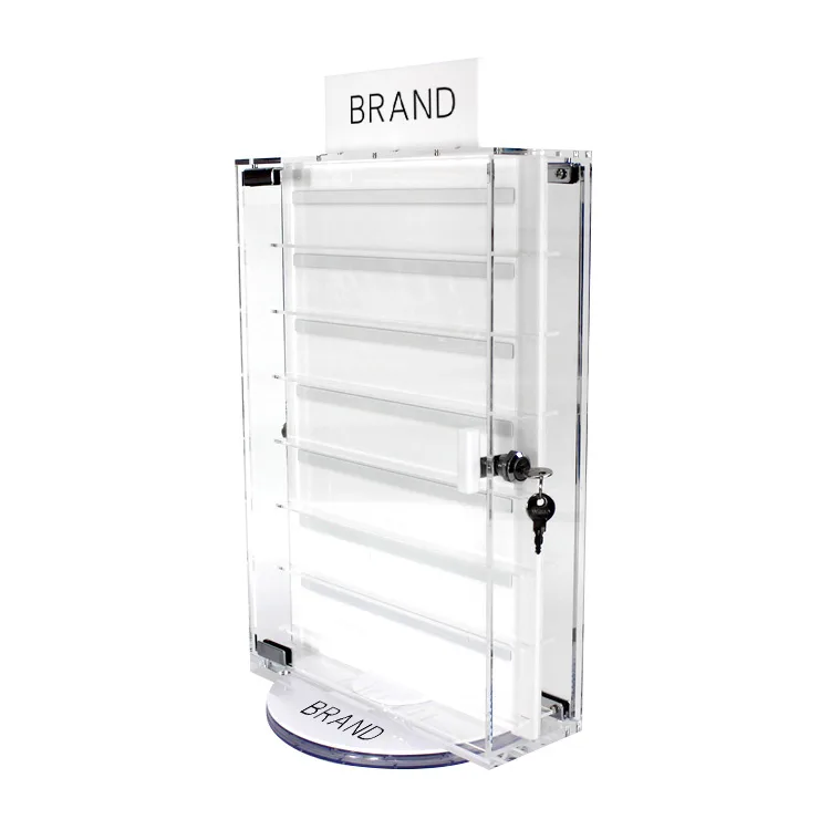 Custom 2 Side Acrylic Rotating Jewelry Display Rack