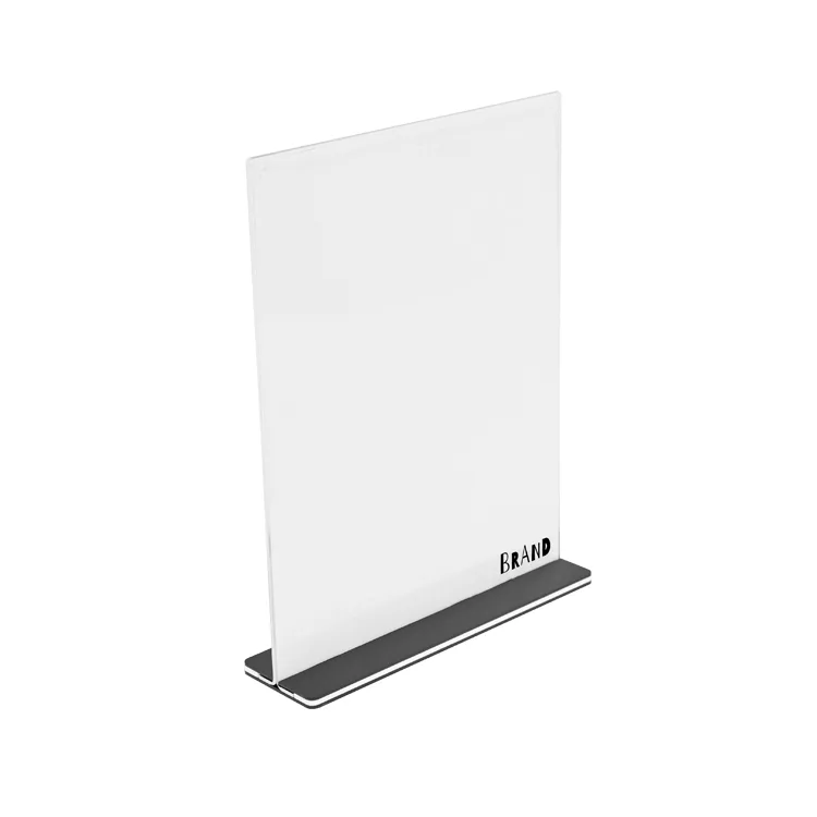 Detachable 11"x8.5" Vertical T-Shape Acrylic Sign Holder