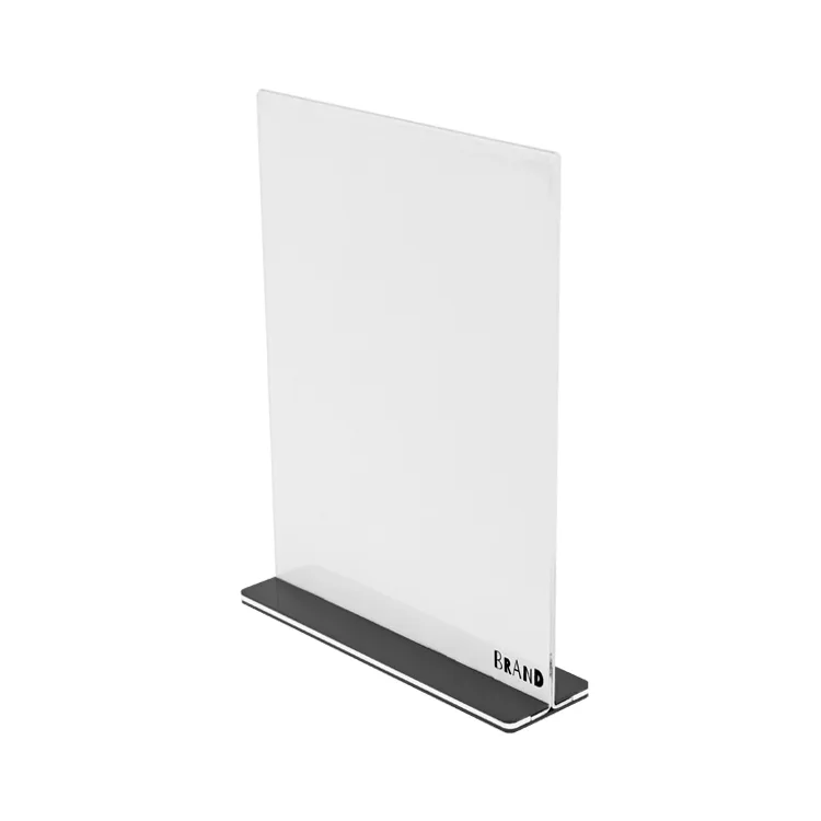 Detachable 11"x8.5" Vertical T-Shape Acrylic Sign Holder