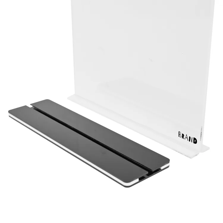 Detachable 11"x8.5" Vertical T-Shape Acrylic Sign Holder