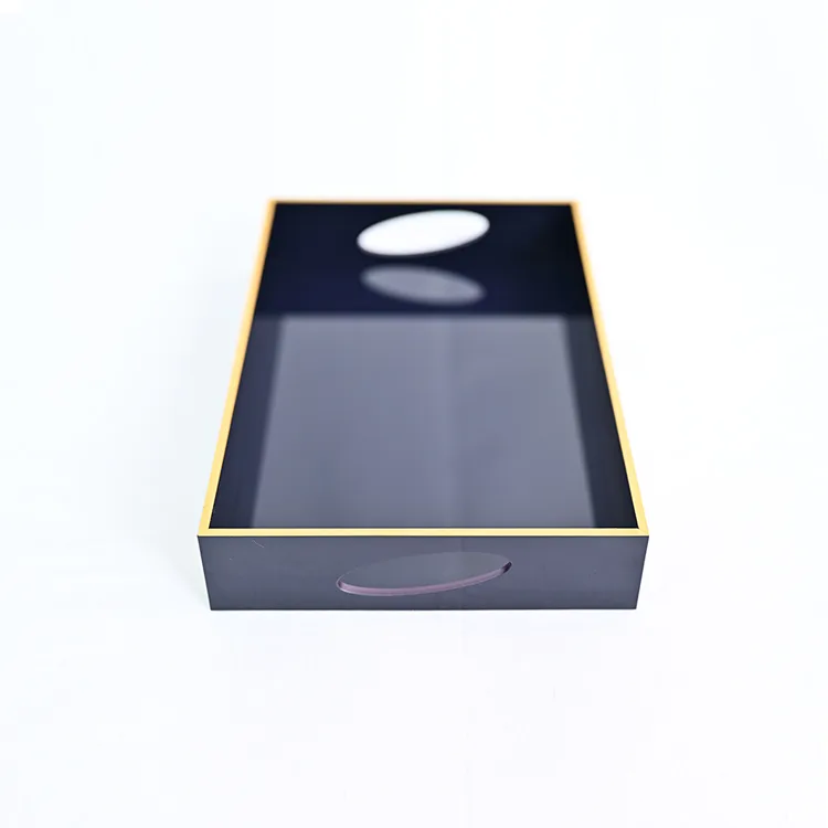 Acrylic Gold Poker Pattern Tray Sets