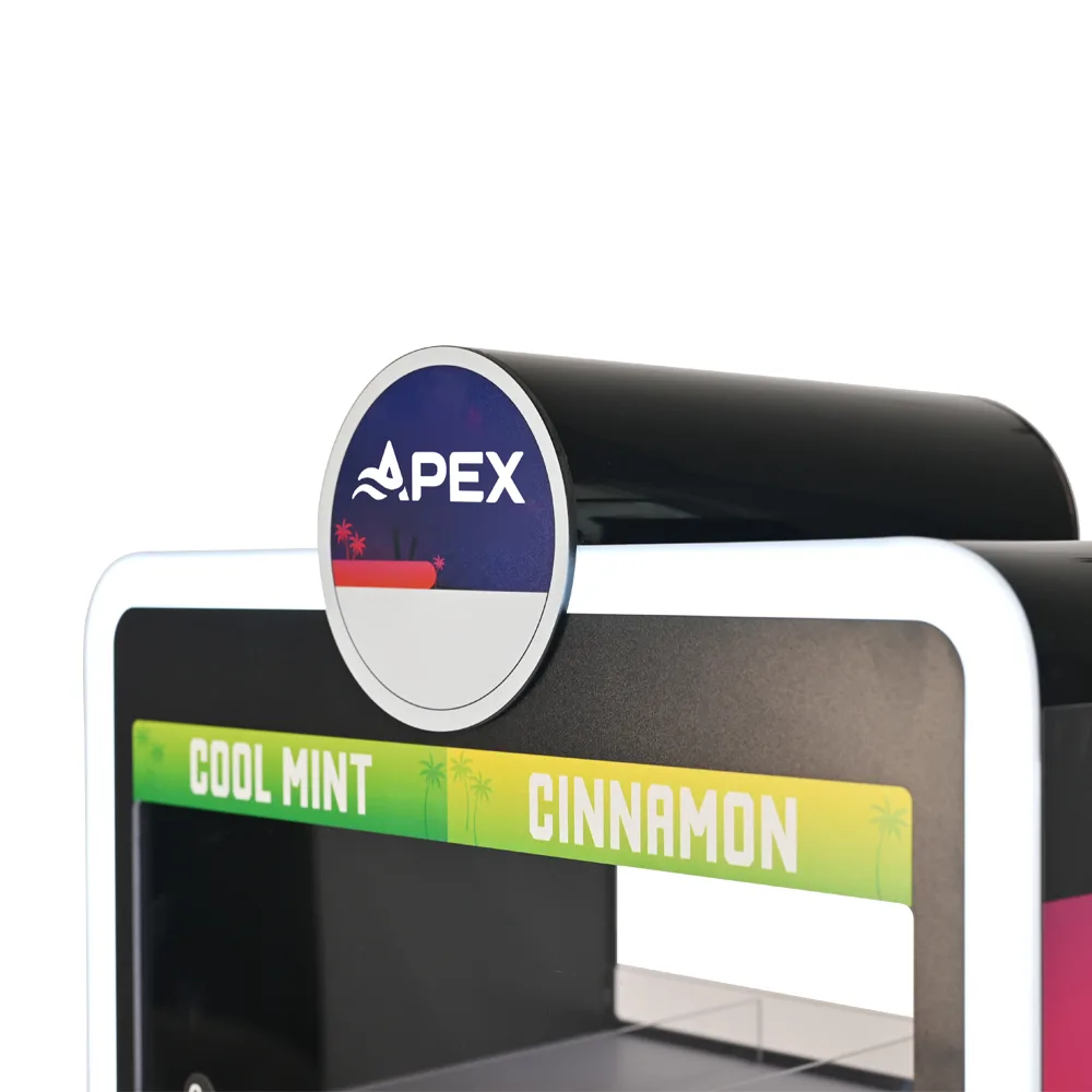 Acrylic 4 Tiers E-cigarette Pouch Display Stand with Led Light