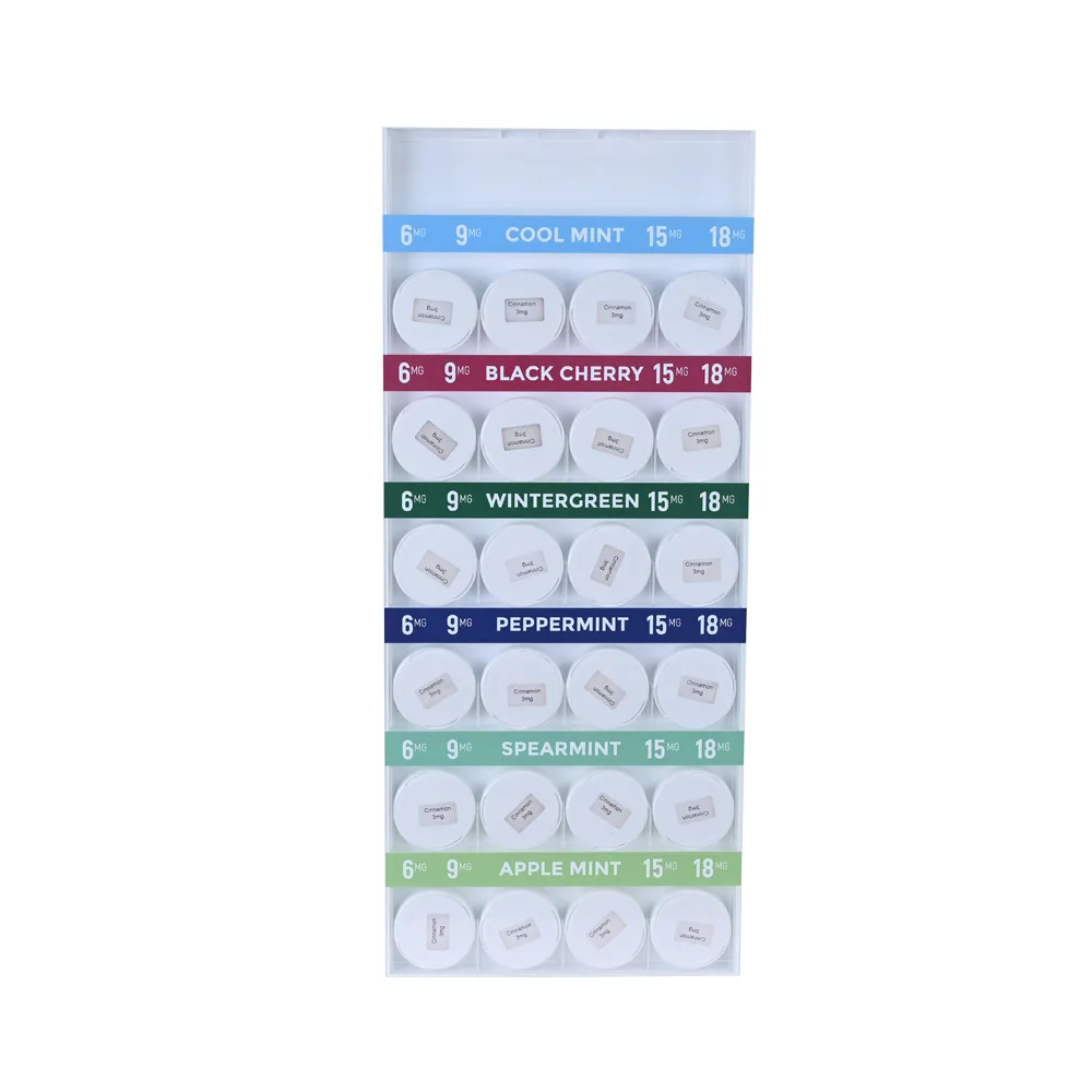 Two-sided 6 Tiers Acrylic E-cigarette Pouch Display Stand