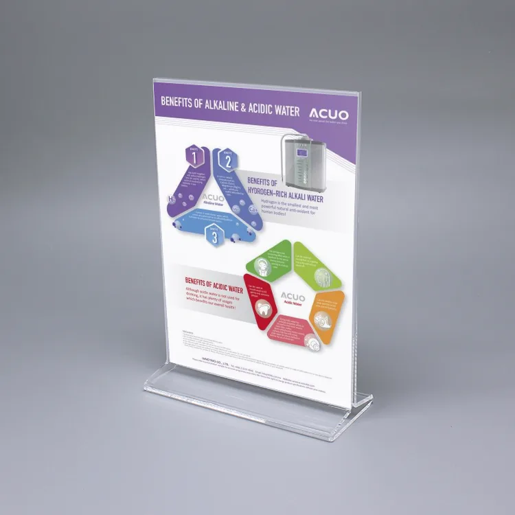 A3 A4 A5 A6 T-shaped Acrylic Tabletop Poster Sign Holder