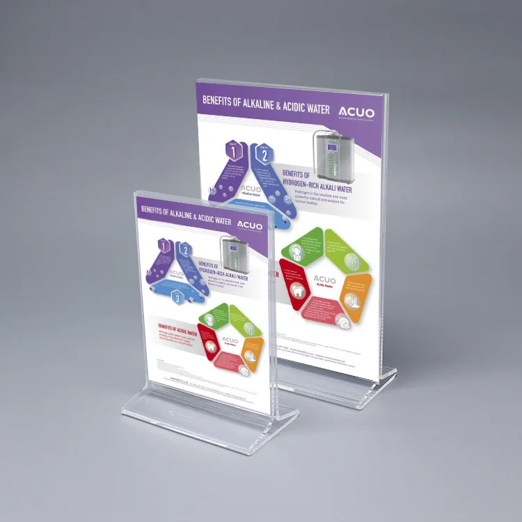 A3 A4 A5 A6 T-shaped Acrylic Tabletop Poster Sign Holder