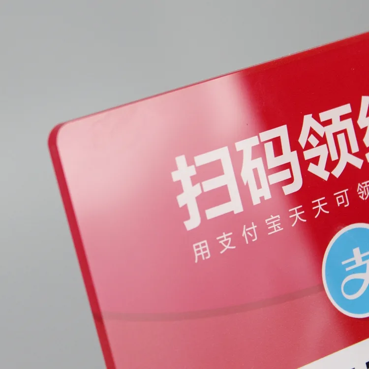 L Shape Acrylic A5 Retail Scan QR Code Sign Holder