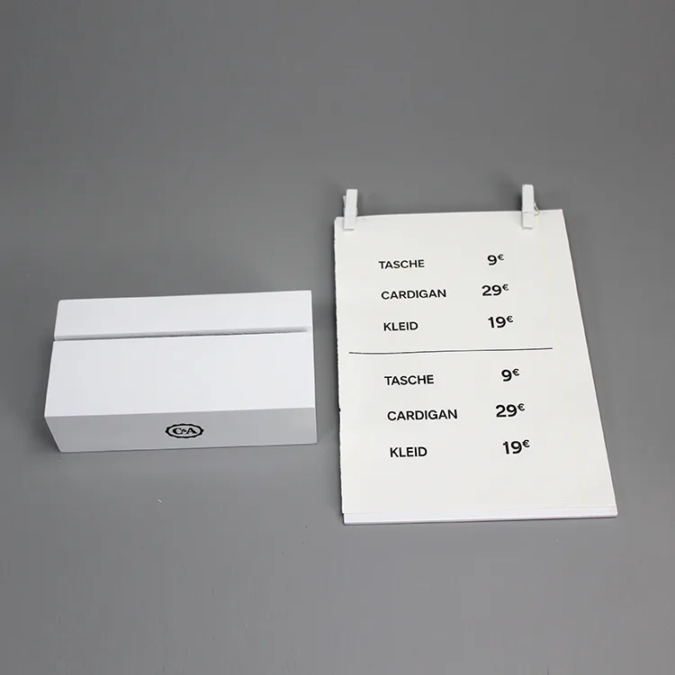 Detachable MDF Menu Sign Holder with Clips
