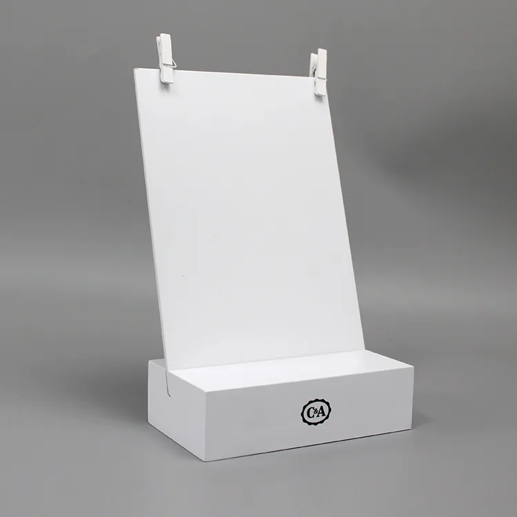 Detachable MDF Menu Sign Holder with Clips