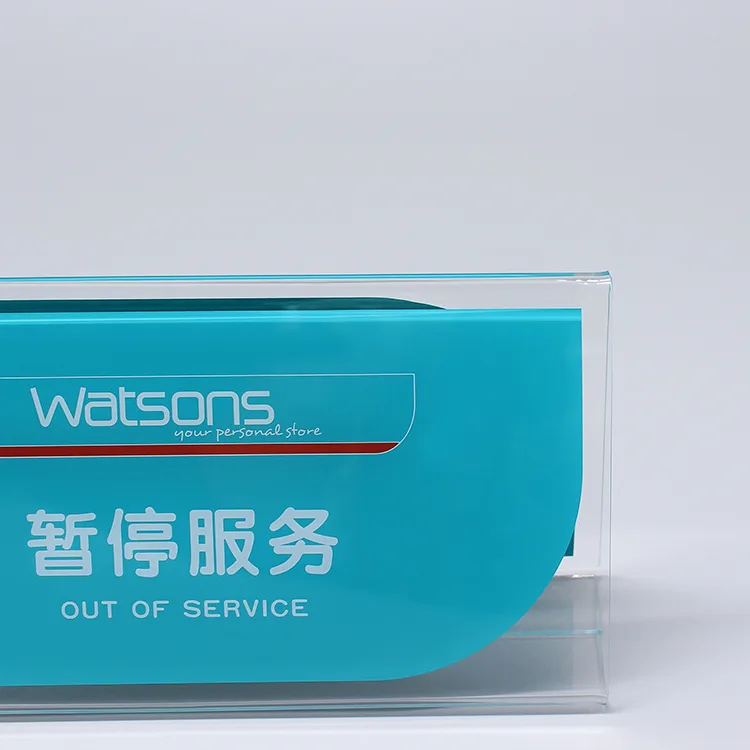 Counter Top Service Reminder Triangle Acrylic Sign Holder